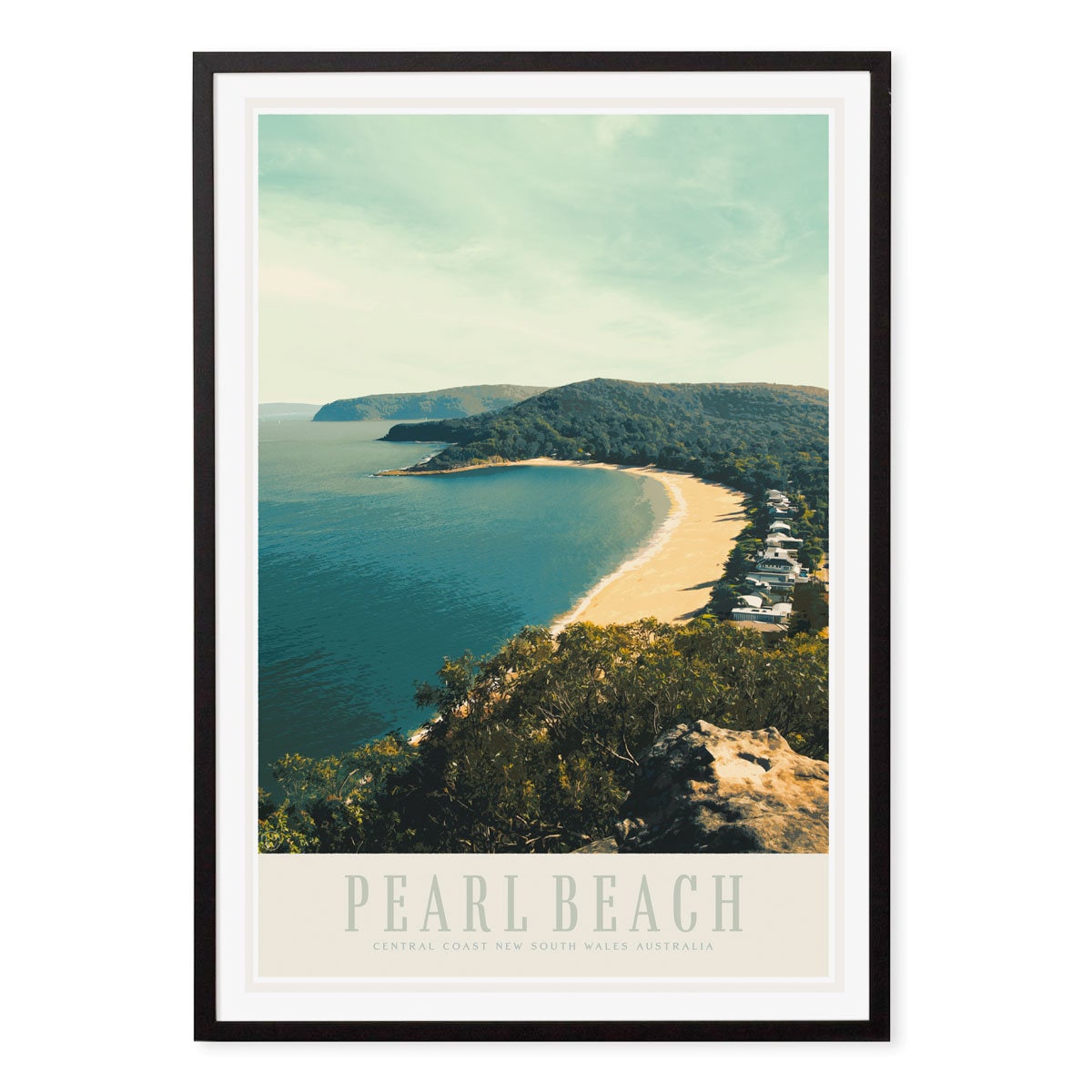 Pearl Beach Sydney Vintage Poster, Australian Retro Print, Vintage ...