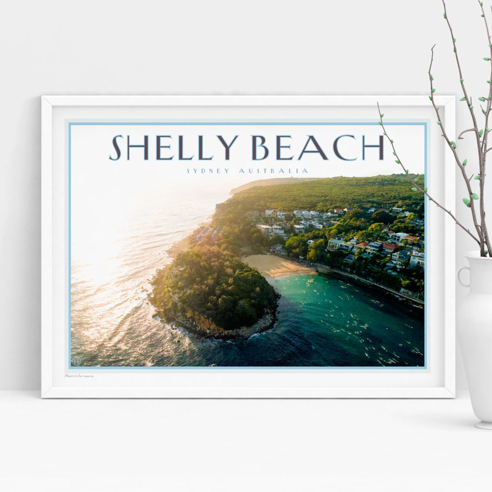 Shelly Beach Manly Sydney travel poster vintage travel | Etsy