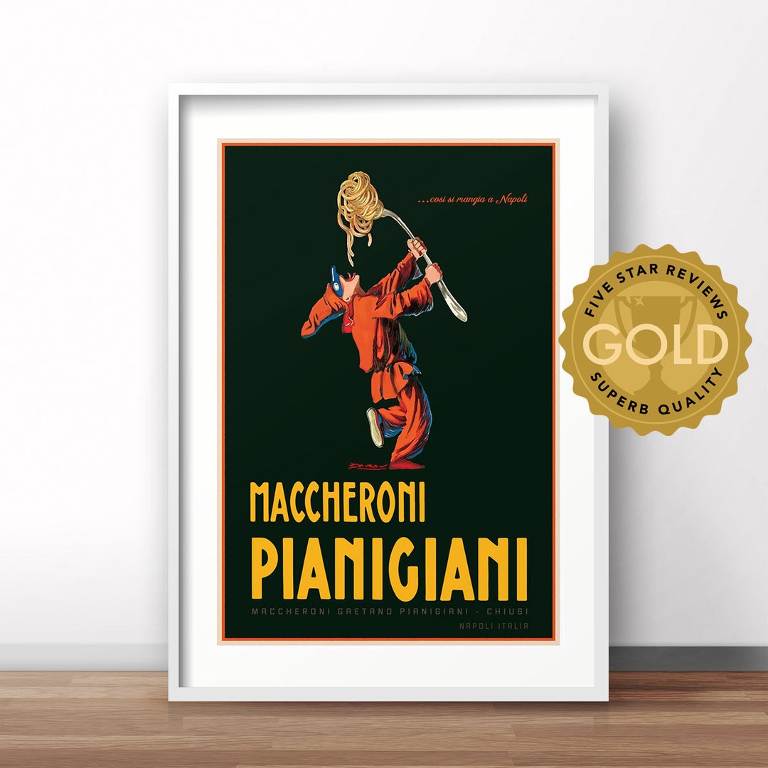 Poster Pasta Italy Vintage, Italian Retro Advertising Poster, Italian ...