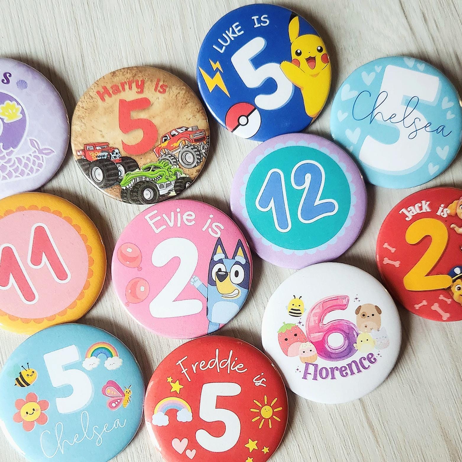 Paw Patrol Birthday Party Badges - Number Badge - Personalized Birthday ...