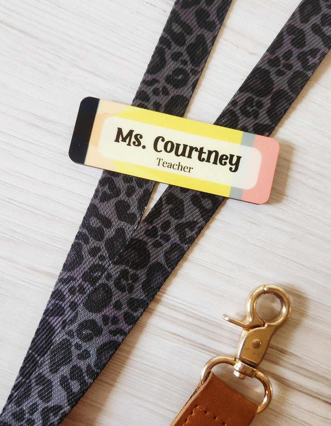 Pencil Teacher Name Badge - Business Personalised Name Badge - Etsy