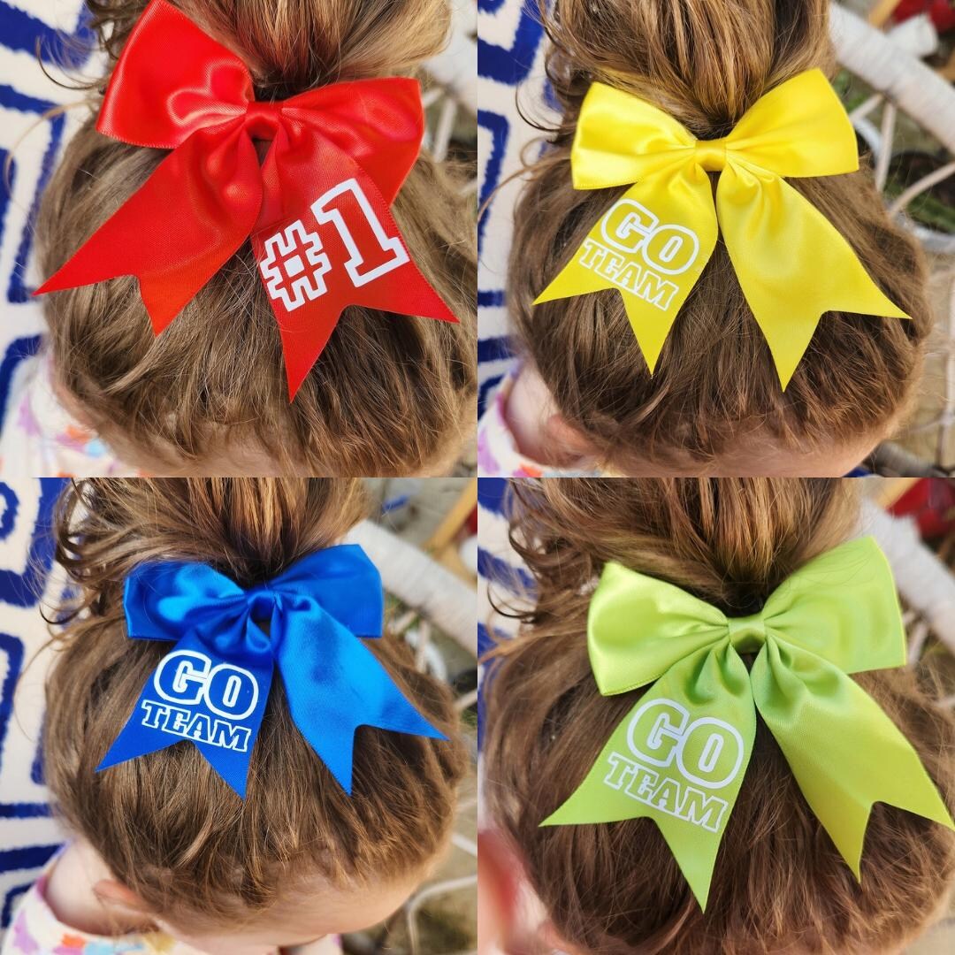 Sports Day Hair Bow Clips • Go Team Hair Clip • #1 Team - Pack of 2 - Etsy