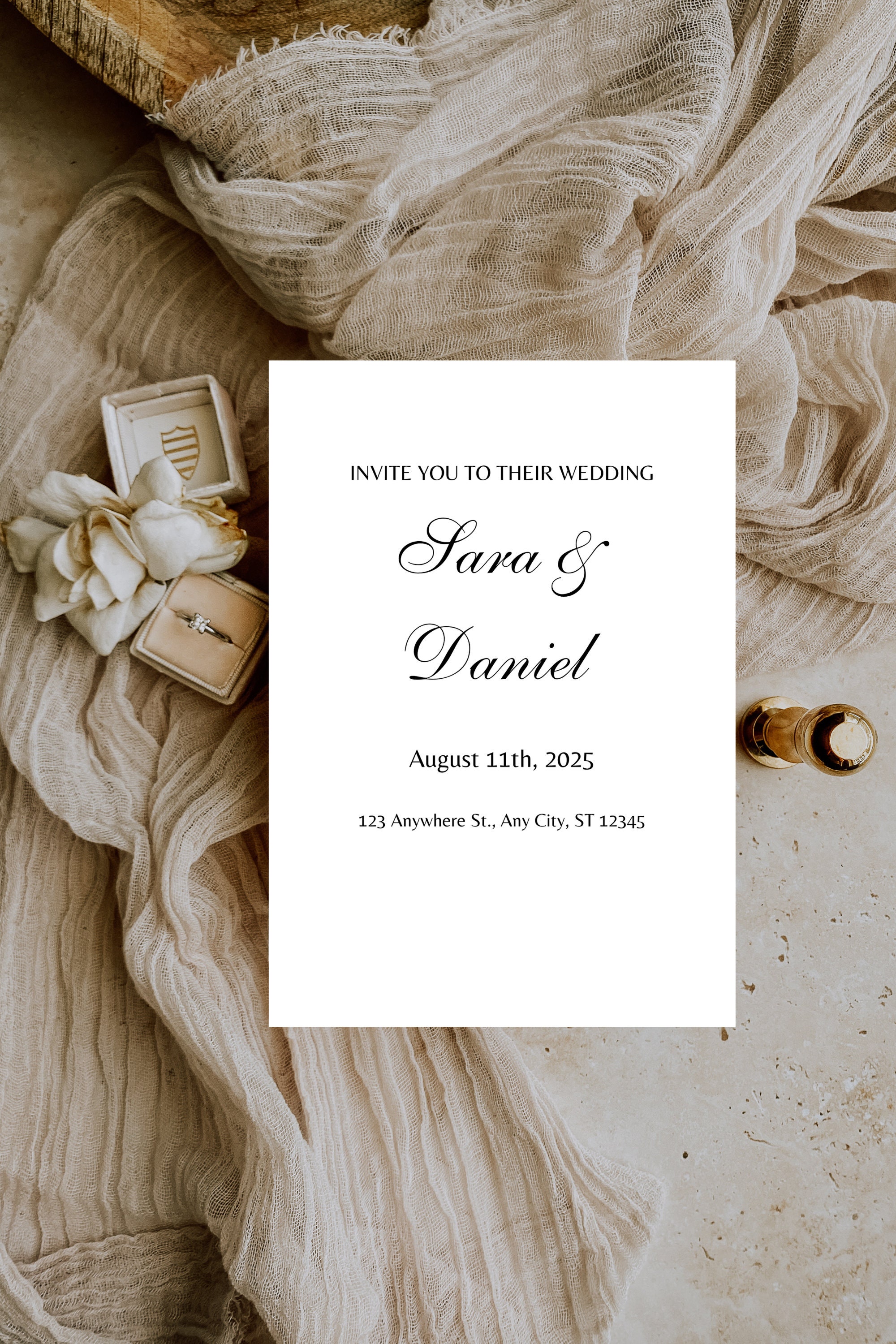 Intimate Wedding Invitation Template, Micro Wedding Invitation, Modern ...