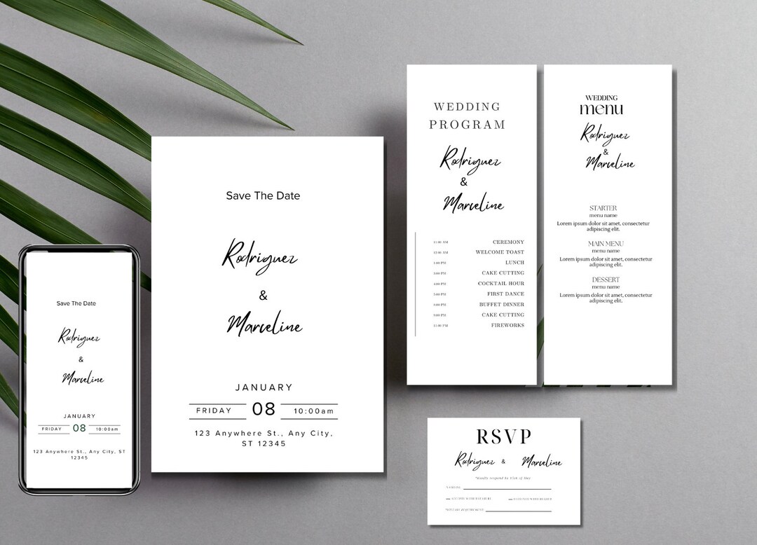 Invites Set,printable Belly Band,eucalyptus Evite,belly Band Template ...