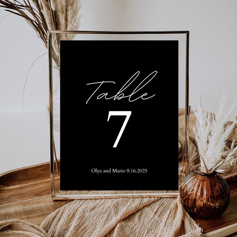 Black Table Numbers - Etsy