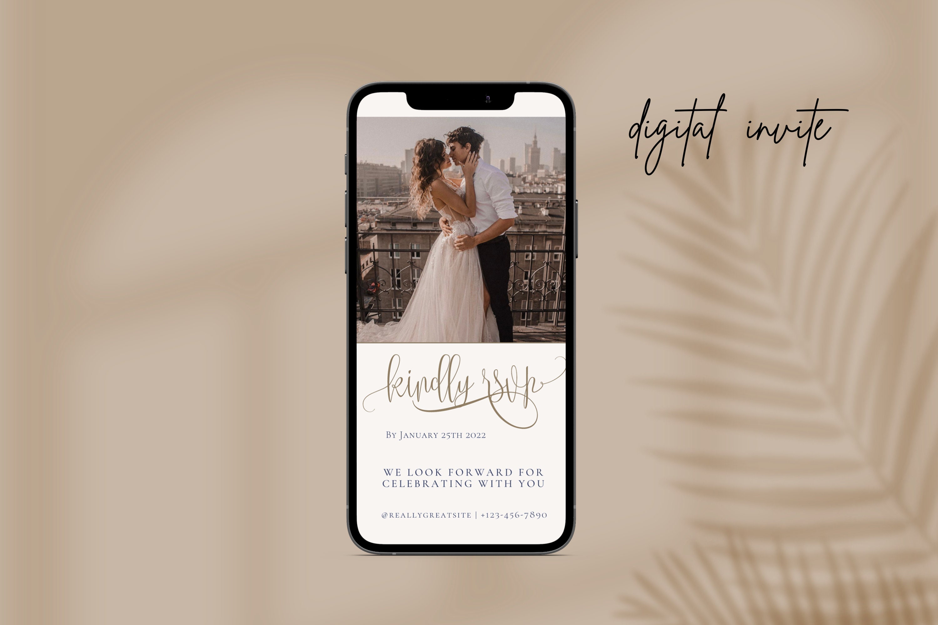 Digital Wedding Invitation, Electronic Wedding Invitation, Wedding ...