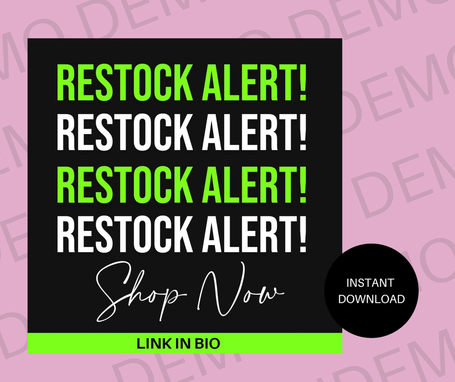 Pre-made restock Alert Digital Flyer - Etsy