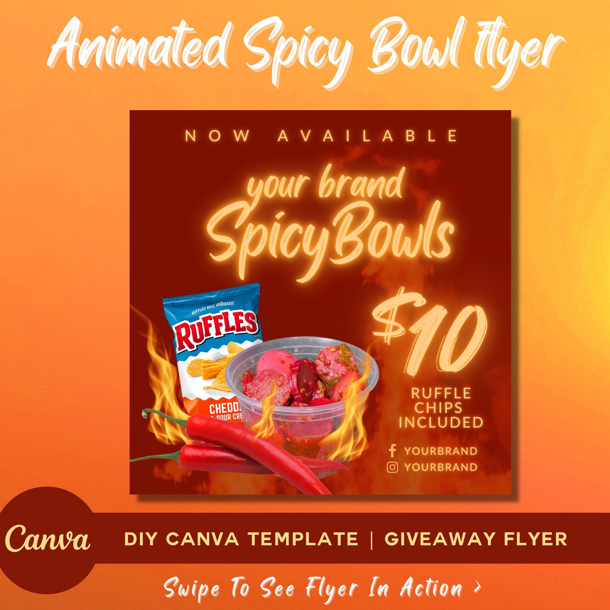DIY Animated Spicy Bowl Flyer - Etsy