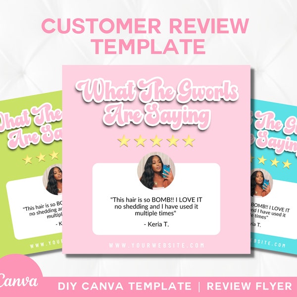 Canva Customer Review Template - Etsy