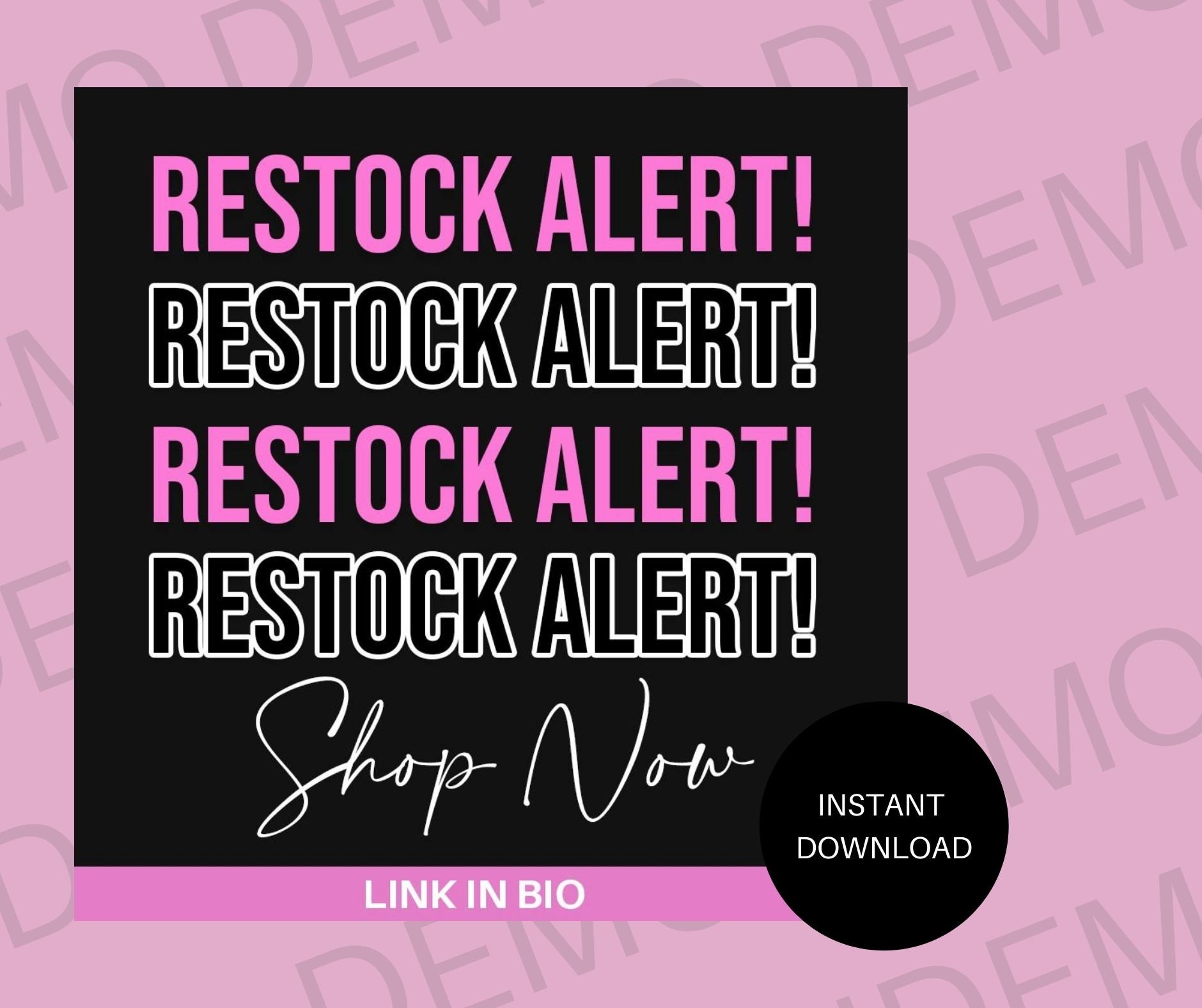 Pre-made "restock Alert" Digital Flyer - Etsy