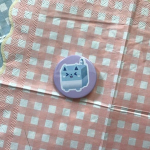 Cube Cats Pin Back Button Badges - Etsy