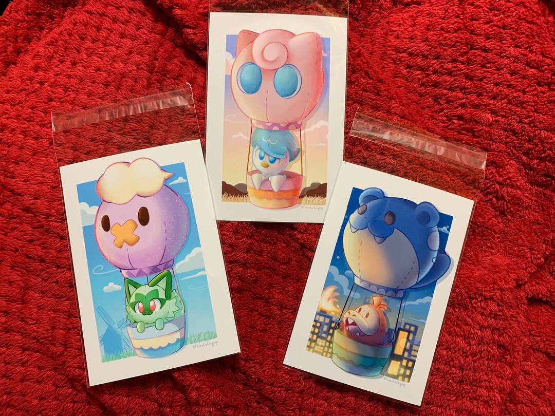 Sprigatito Quaxly Fuecoco Pokémon Gen 9 Starter 4x6 - Etsy