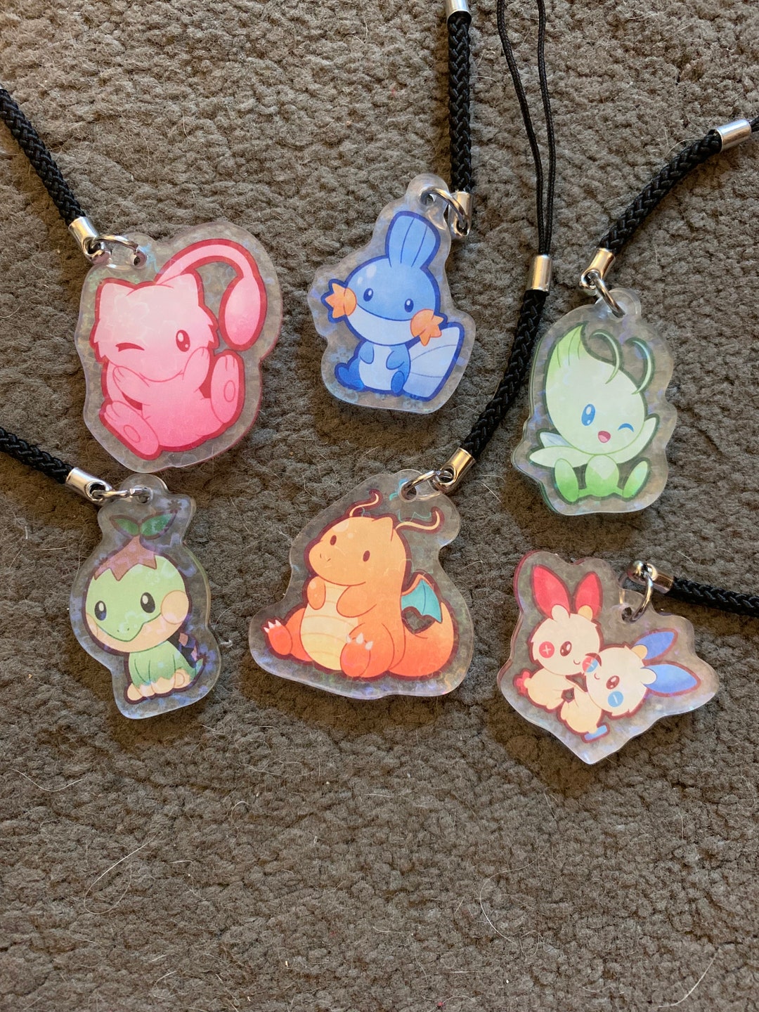 Kawaii Pokemon Keycharms Mini Charms Pokemon Accessories Mudkip Turtwig ...