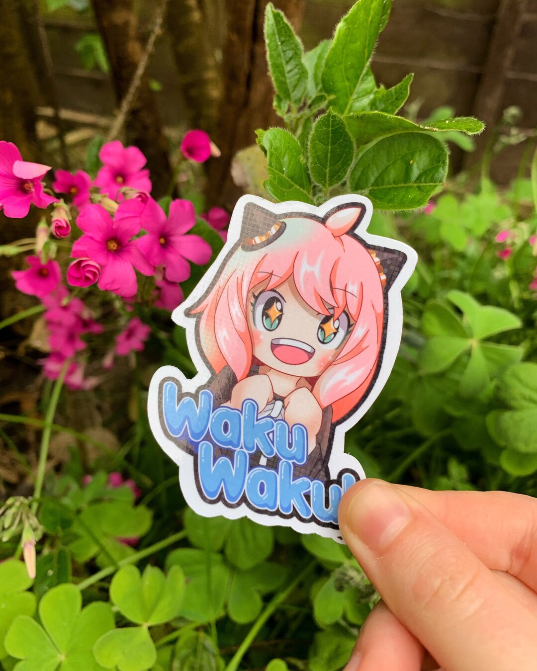 Happy Kawaii Peanuts Girl Waku Waku Holographic Vinyl Sticker A and B ...