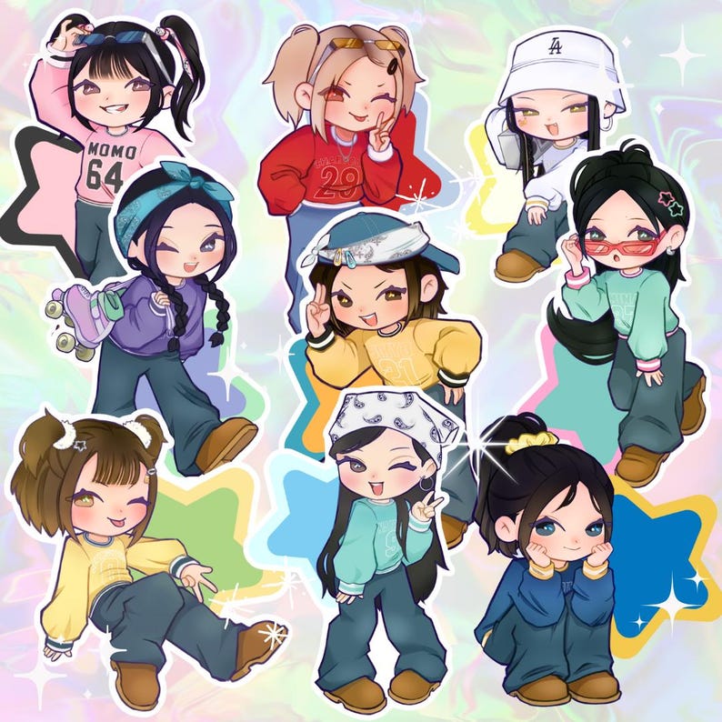 TWICE Fanclub Chibi Keychains ONCE Kpop OT9 All Members (mina ...