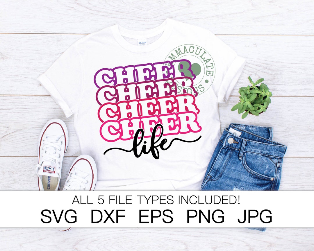 Cheer Life SVG Cheer SVG Ombre Svg Cheerleader Svg Cheerleading Svg ...
