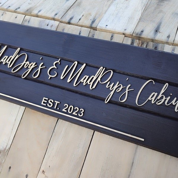 Personalized Name Sign for Cabin - Etsy