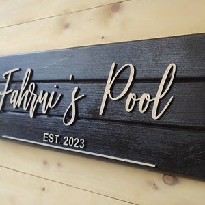 Personalized Wooden Pool Sign: Custom Outdoor Decor - Etsy