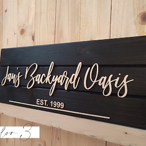 Custom Backyard Oasis Sign, Welcome to Our Backyard Sign, Custom Sign ...