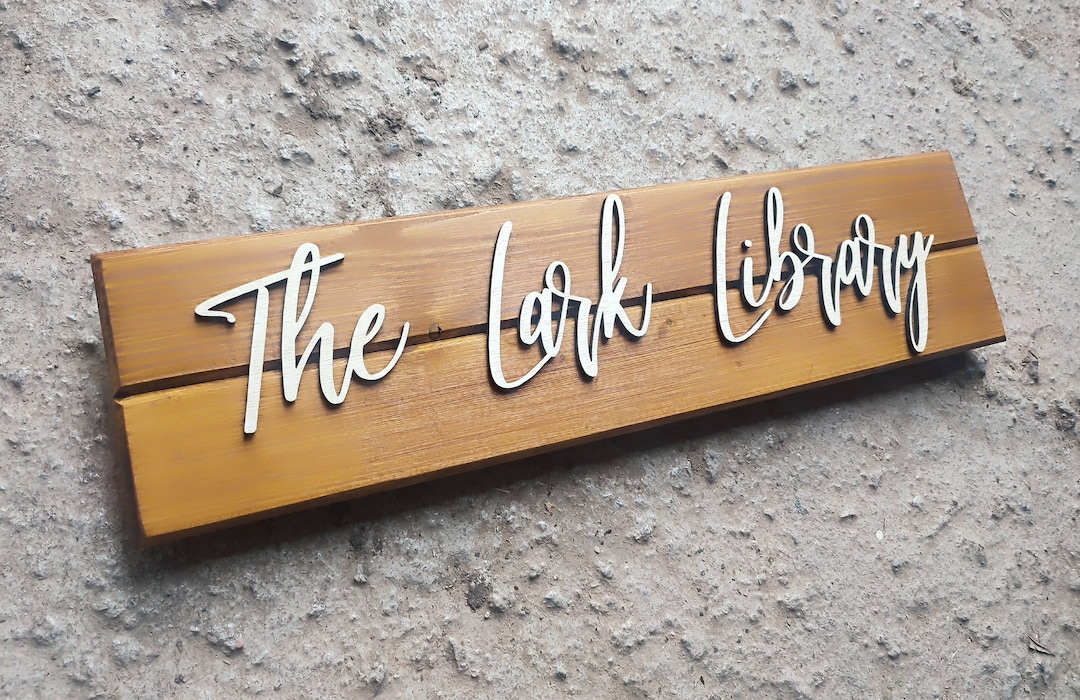 Custom Library Signage, Library Sign, Reading Corner Sign, Book Lover ...