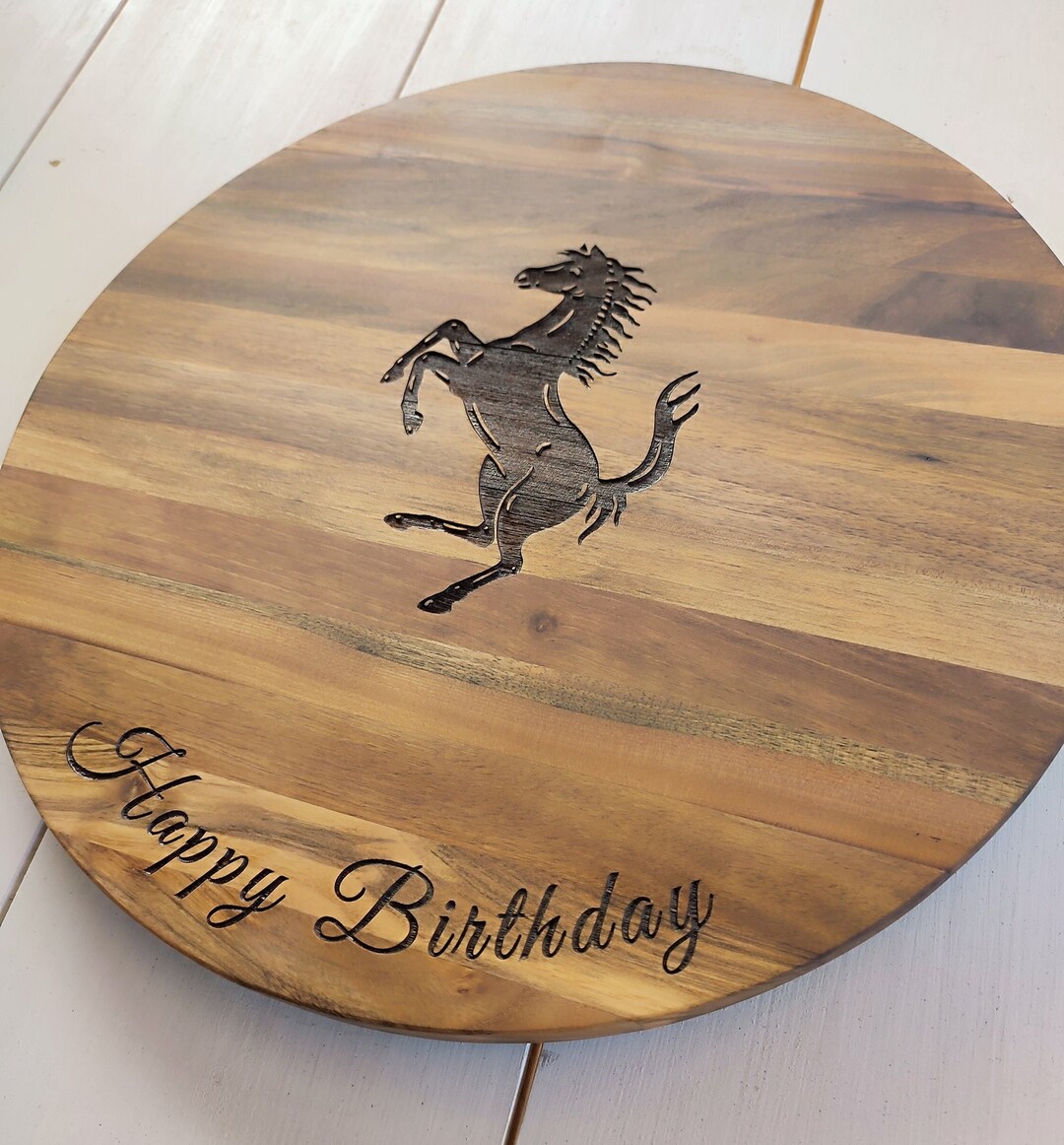 Ferrari Lovers Gift, Personalized Ferrari Horse Logo Cutting Board ...