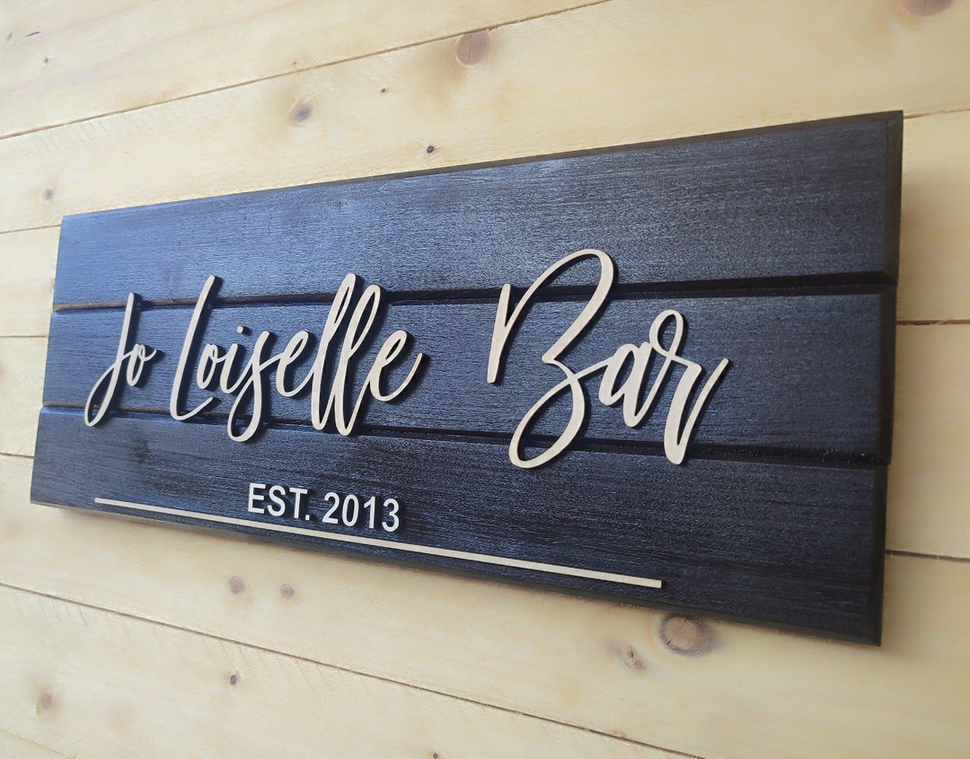 Personalized Bar Sign, Custom Pub Sign, Personalized Home Bar Sign ...