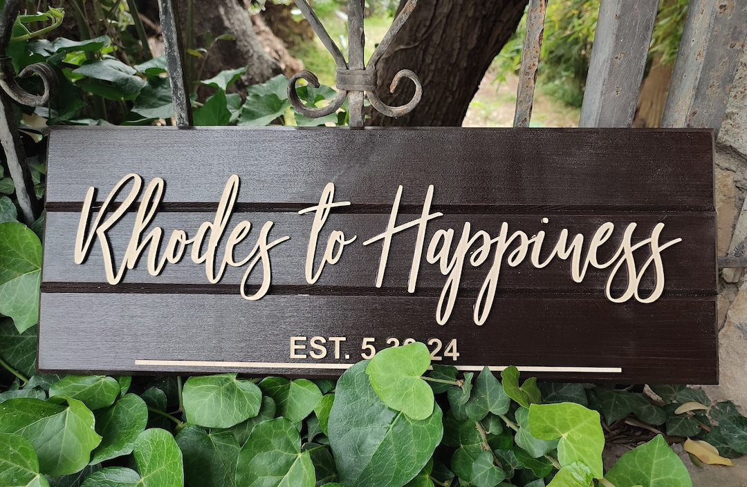 Personalized Happiness Inspiring Sign, Happiness is Homemade Sign ...
