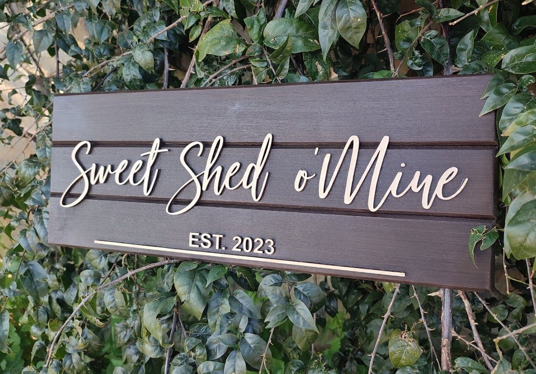 Custom Garden Shed Sign, Dad's Shed Wood Sign, Garden Shed Gift ...