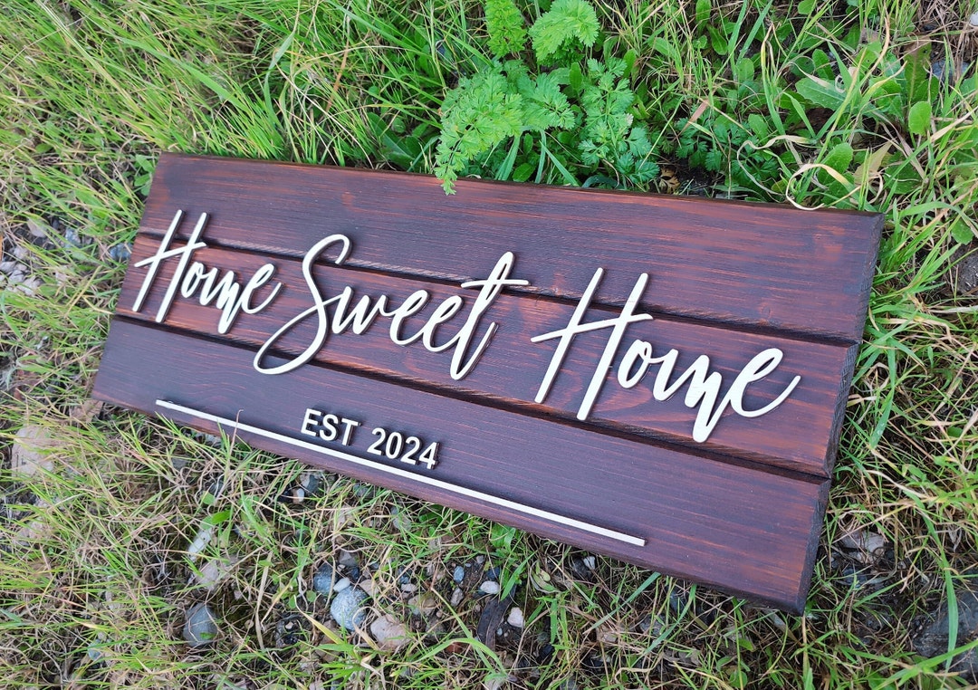 Home Sweet Home Sign, Housewarming Gift, Home Sign, New Home Sign ...