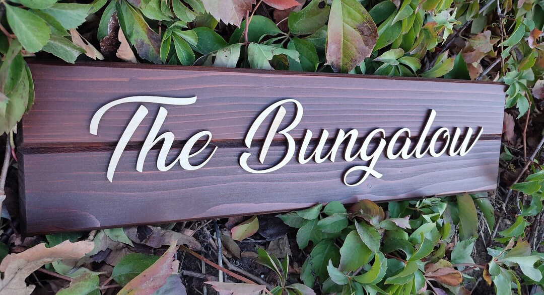 Personalized the Bungalow Sign, Custom Wooden Sign, Rustic Street Sign ...