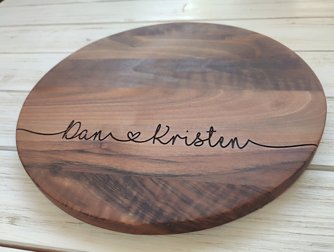 Extra Large Round Board, Personalized Round Cutting Board, Serving ...