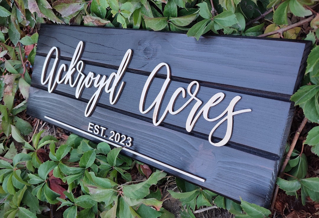 Outdoor Farm Sign, Custom Acres Sign, Personalized Farm Sign, Barn Sign ...