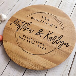 The Extra Large Round Cutting Board, Personalized Cutting Board ...