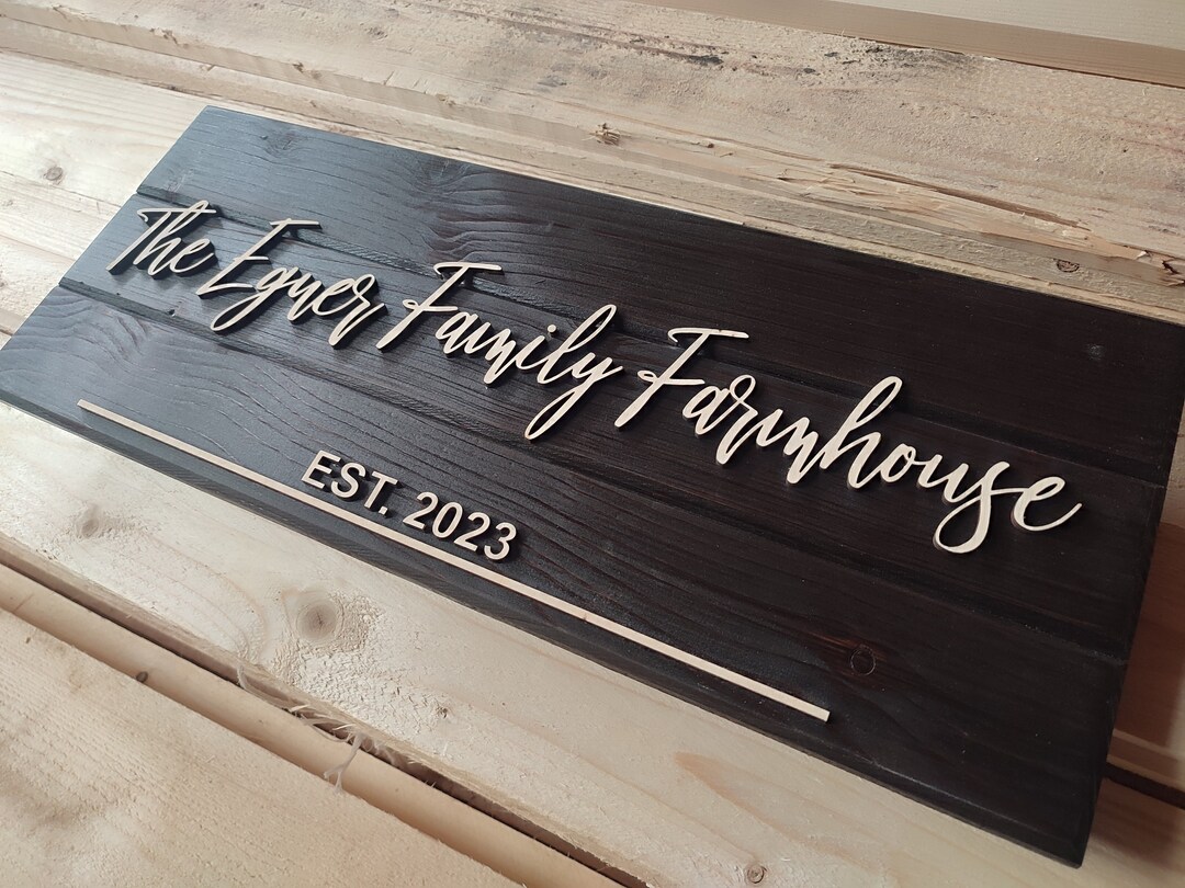 Custom Farm Sign, Family Farmhouse Sign, Farm House Sign Personalized ...