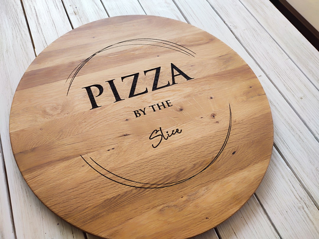 Engraved Pizza Lazy Susan – Custom Turntable Pizza Tray, Personalized ...