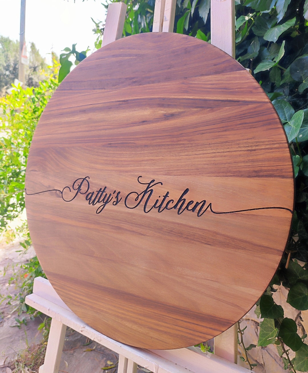 Engraved Wood Lazy Susan, Walnut, Oak, Maple Lazy Susan, Turntable ...