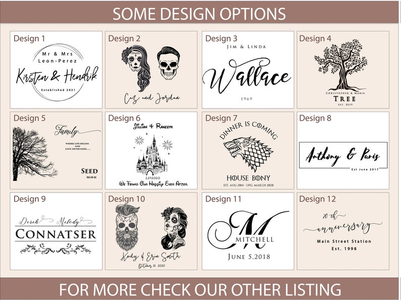 Couple Name Engraved Lazy Susan Turntable, Personalized Lazy Susan ...