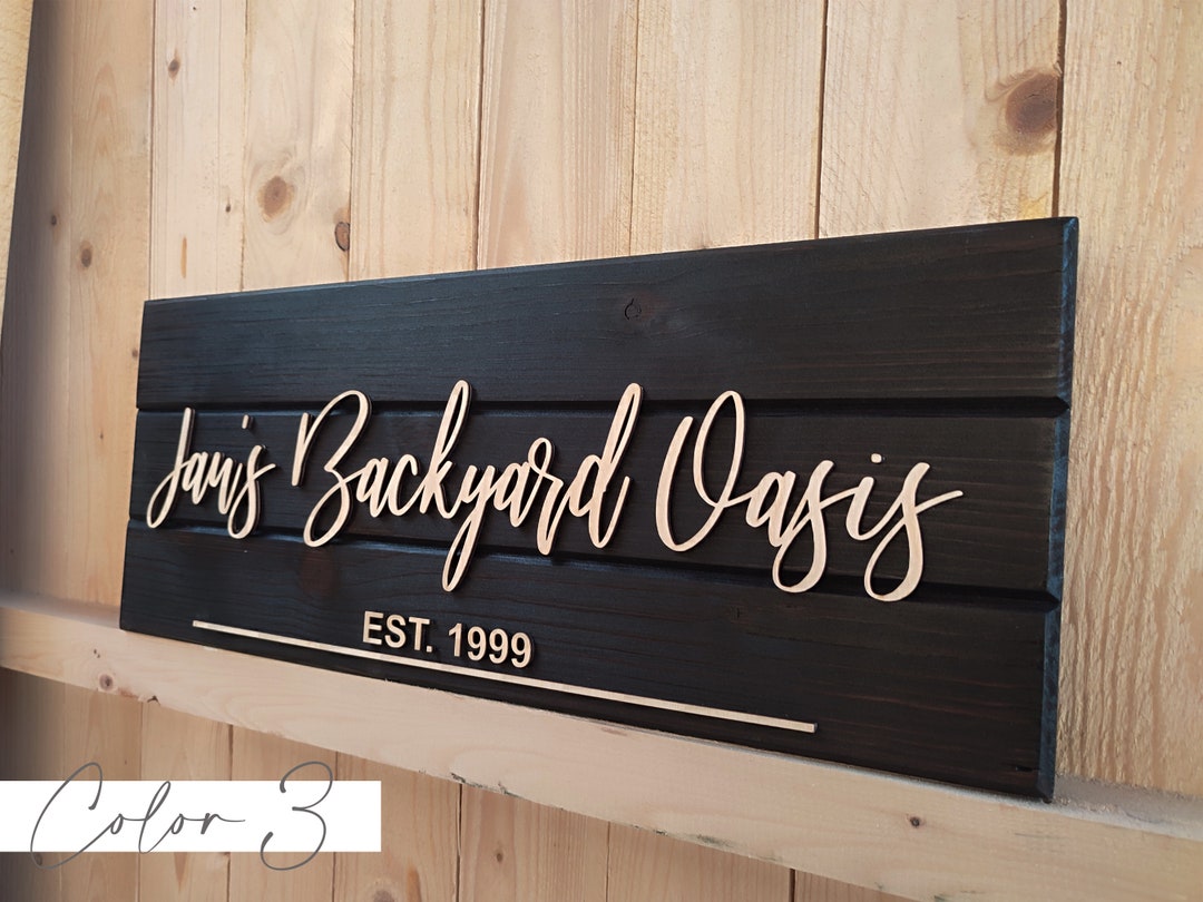 Custom Backyard Oasis Sign, Welcome to Our Backyard Sign, Custom Sign ...