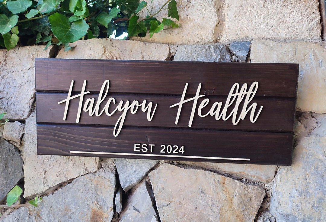 Custom Healthcare, Medical Clinic Sign, Personalized Halcyon Health ...