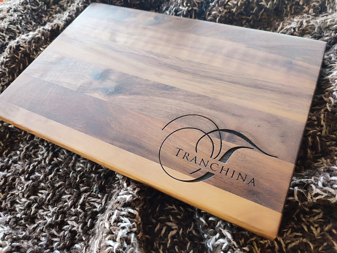 Monogram Cutting Board With Juice Groove, Personalized Charcuterie ...