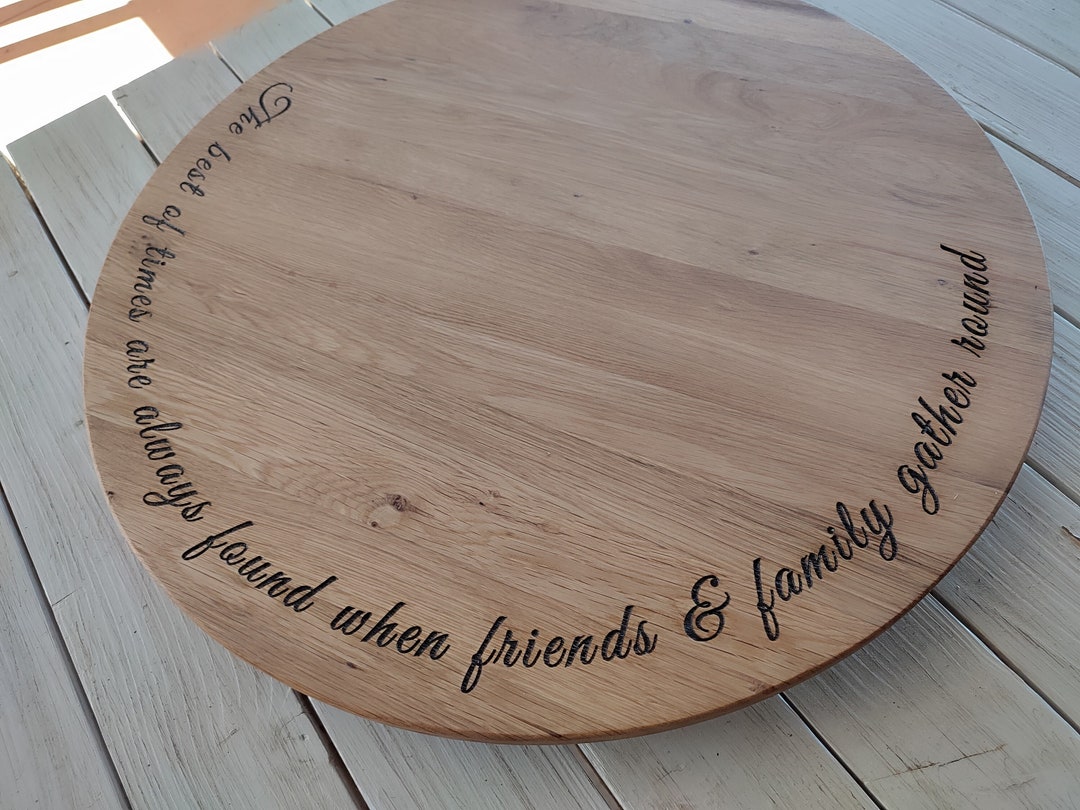 Extra Large Cheese Board, Personalized Round Cutting Board, Serving ...