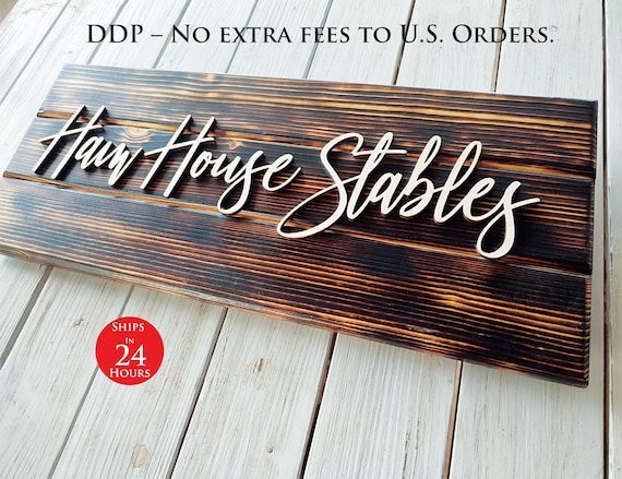 Rustic Wooden Name Signs