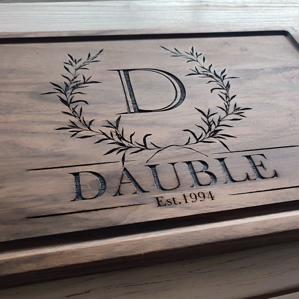 Monogram Cutting Board - Etsy