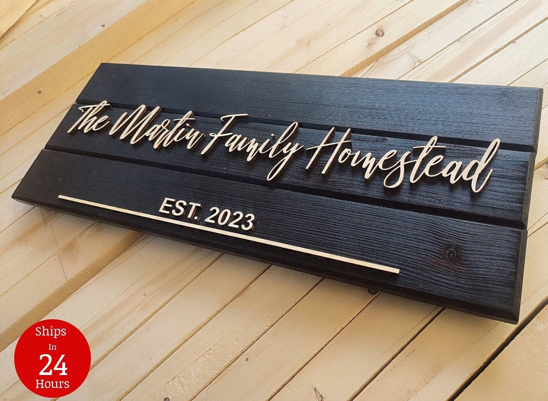 Personalized Homestead Sign, Family Homestead Home Decor, Vintage ...