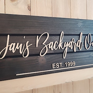 Custom Backyard Oasis Sign, Welcome to Our Backyard Sign, Custom Sign ...