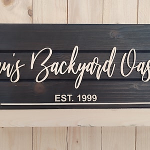 Custom Backyard Oasis Sign, Welcome to Our Backyard Sign, Custom Sign ...