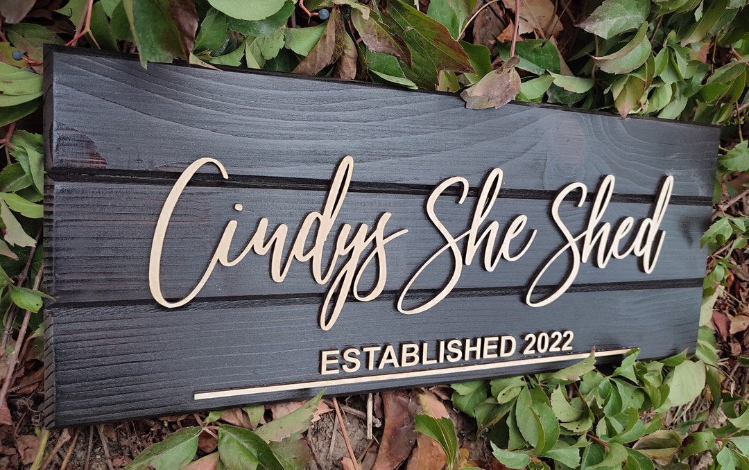 Custom Garden Shed Sign, Dad's Shed Wood Sign, Garden Shed Gift ...
