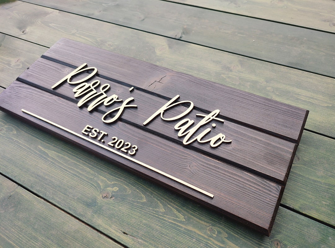 Personalized Patio Sign, Housewarming Gifts, New Home Gift, New Home ...
