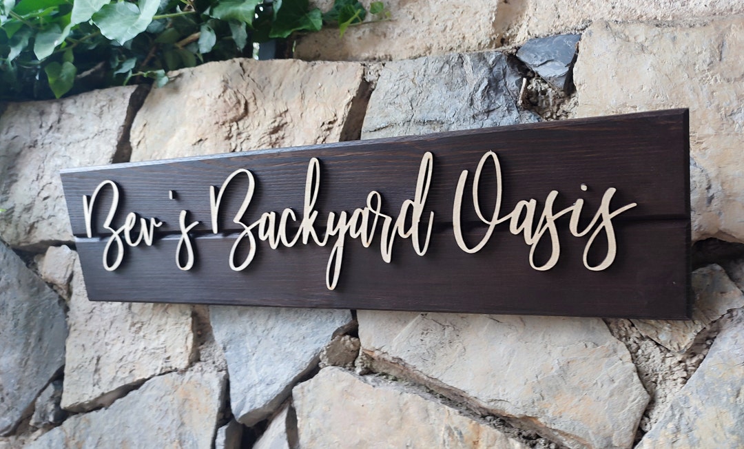 Custom Wood Sign, Personalized Patio Sign, Housewarming Gift, New Home ...