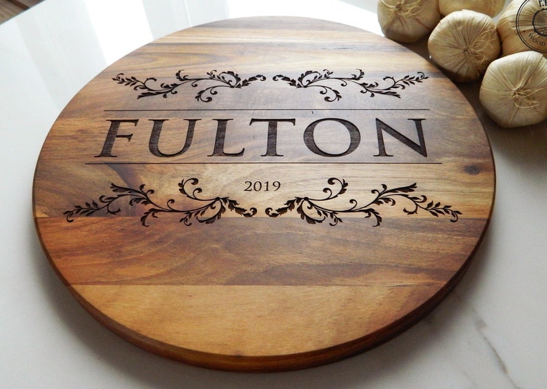 Personalized Rustic Wedding Cake Platter – Engraved Charcuterie Board ...
